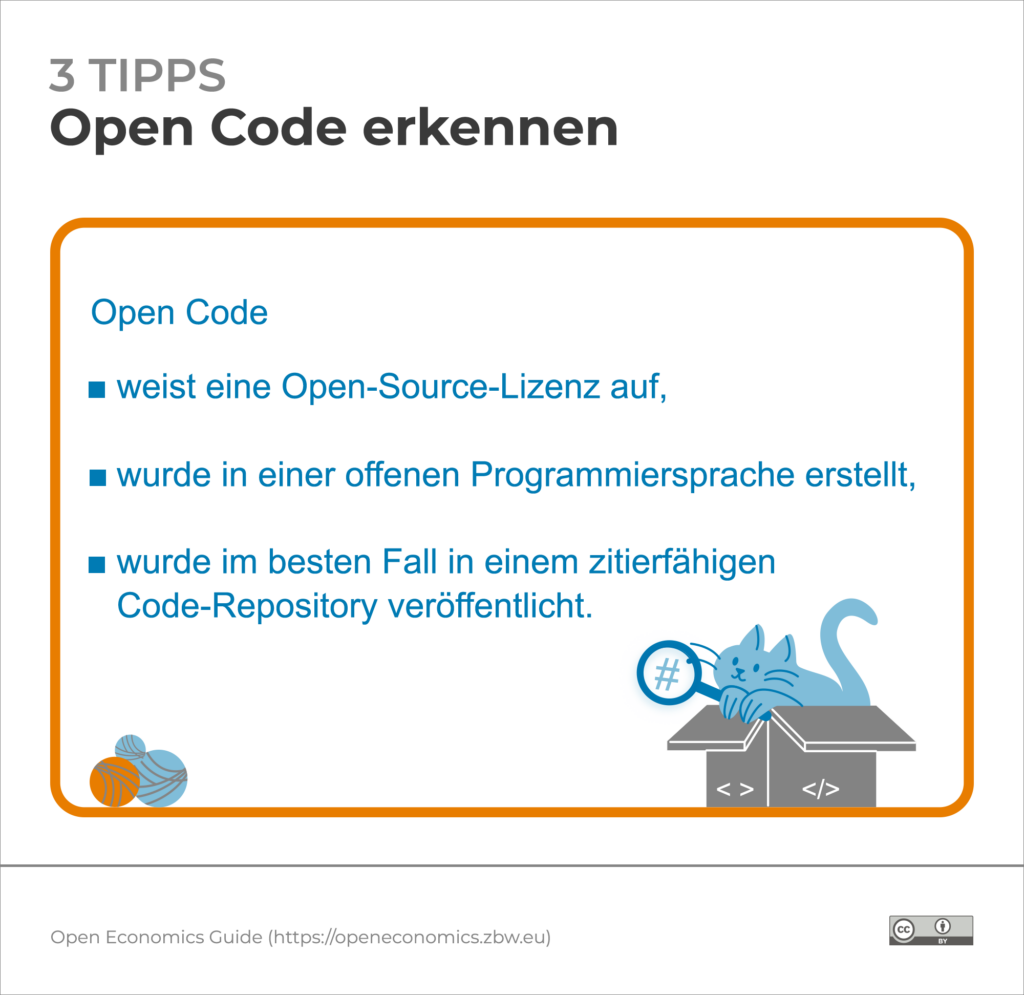 Open Code erkennen | Open Economics Guide der ZBW