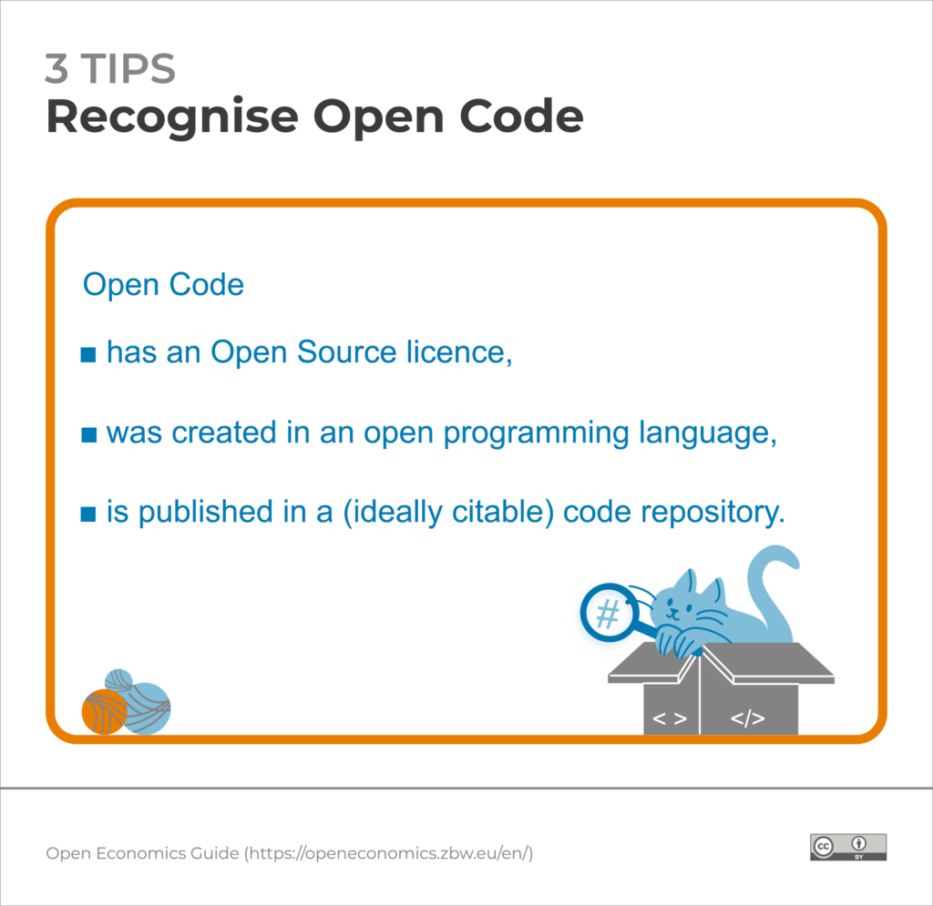 How to Recognise Open Code | Open Economics Guide of the ZBW