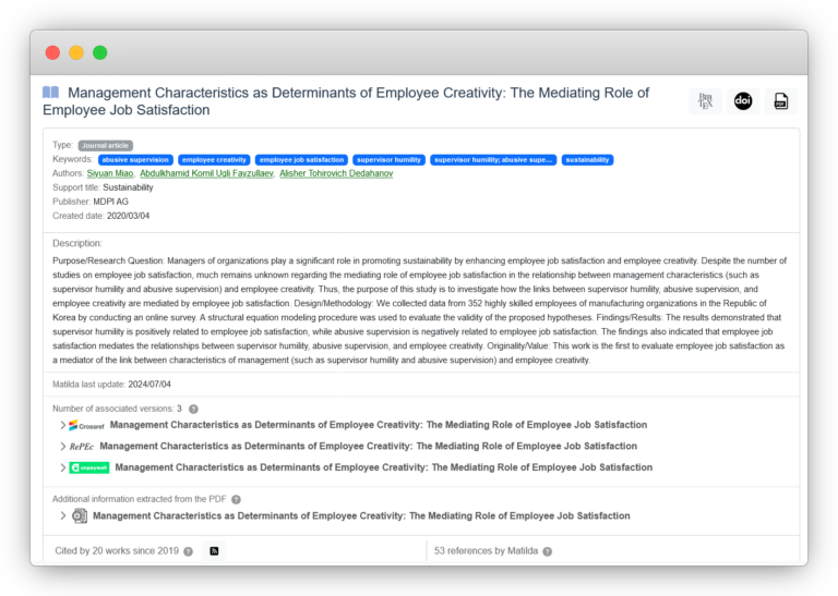 Open Science Search Engine: Matilda Opens Citations and References ...